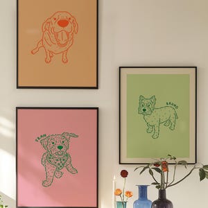 Custom Dog Portrait, Badly Drawn Dog, Pet Portrait, Pet Commission ...