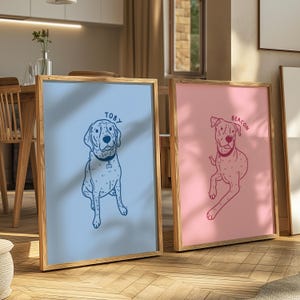 Custom Dog Portrait, Badly Drawn Dog, Pet Portrait, Pet Commission ...