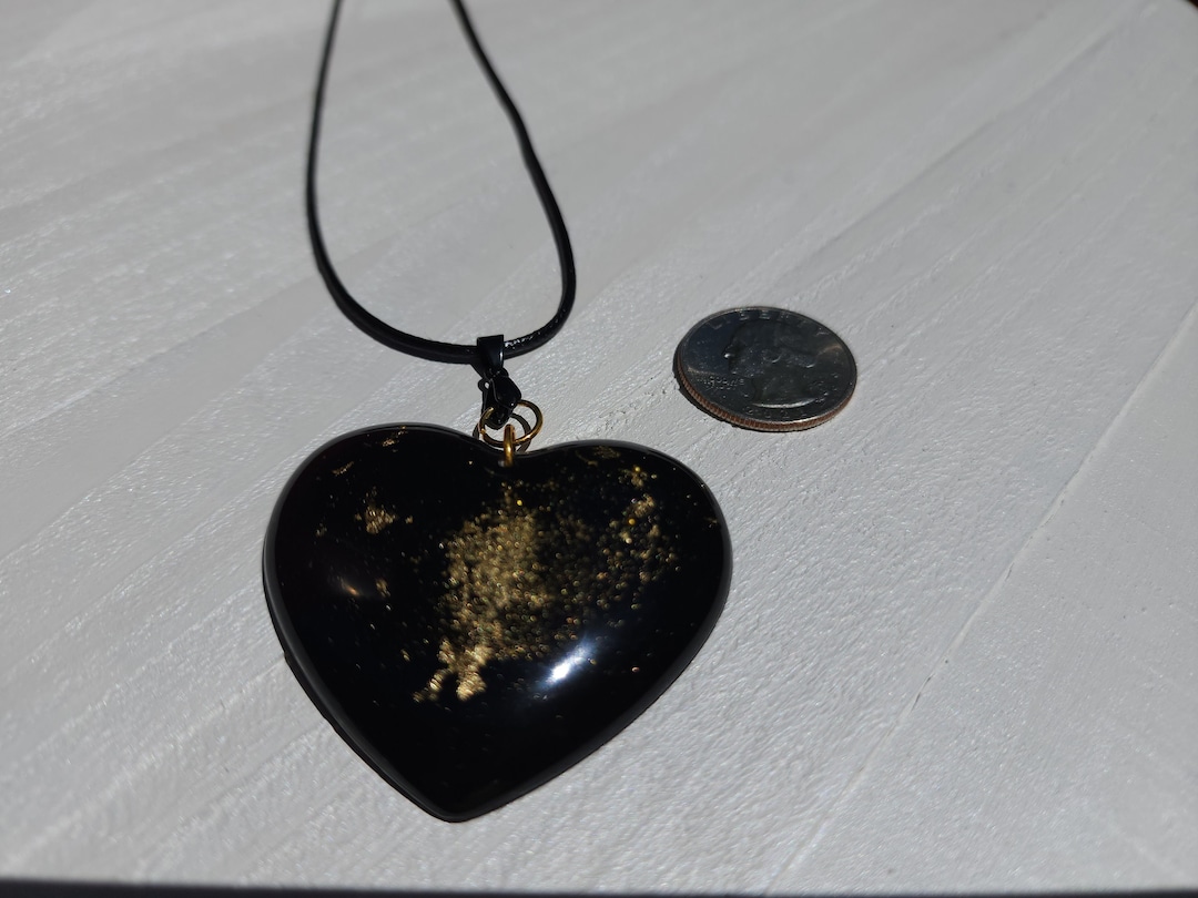 Heart Pendants, Resin Heart Pendant - Etsy