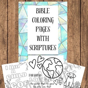 Bible Verse Coloring Pages for Preschoolers, Preschool Bible Verses ...