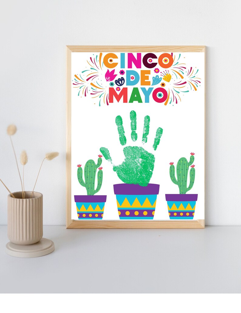 Cinco De Mayo Handprint Art Template|preschool Cinco De Mayo Art| Easy ...