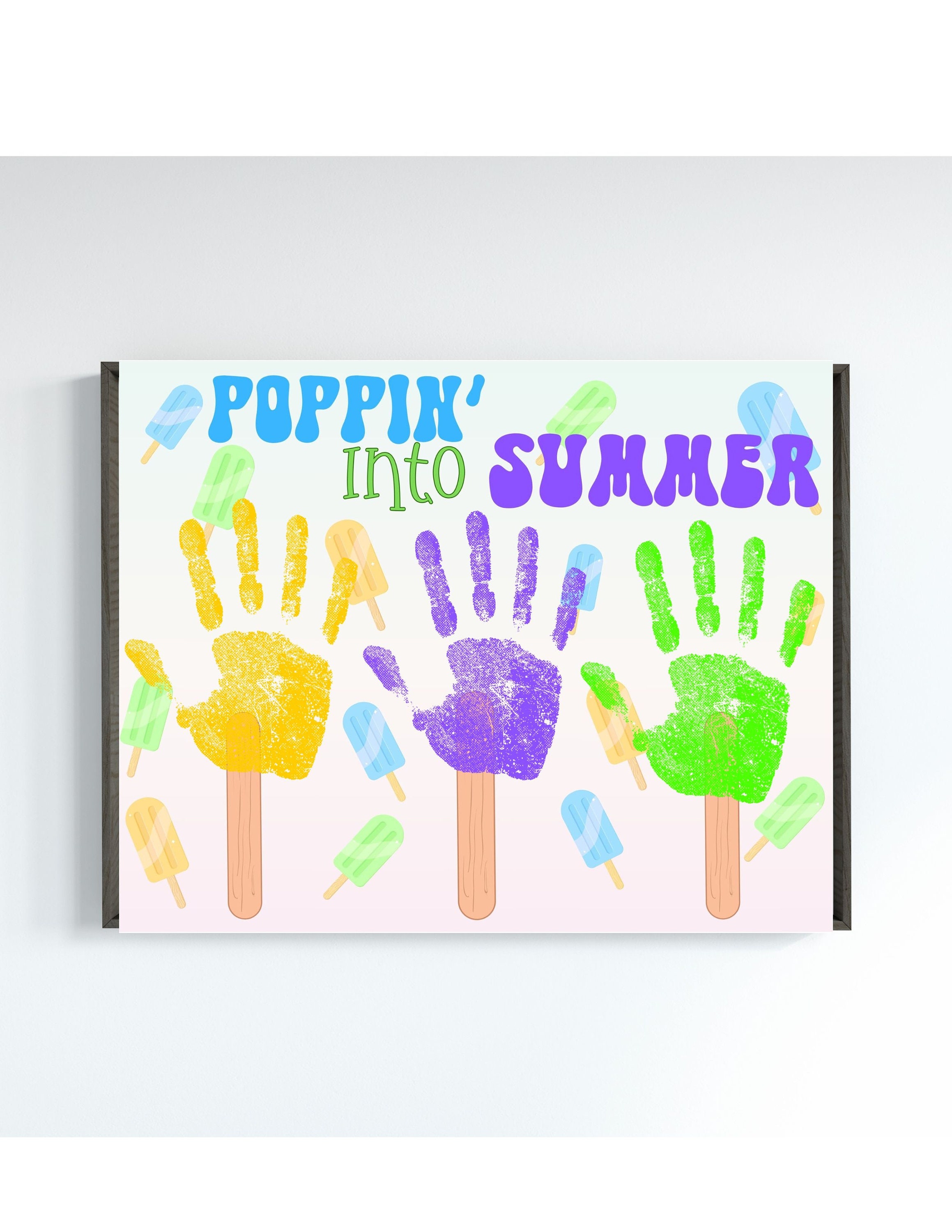 Summer Handprint Art Template|preschool Summer Art| Easy Summer Craft ...