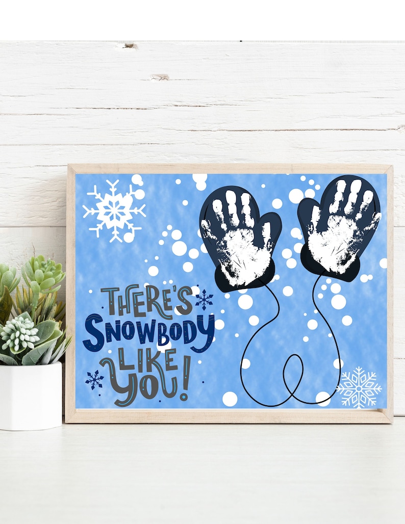 Christmas Handprint Art Templatepreschool Snowflake Art Easy Christmas ...