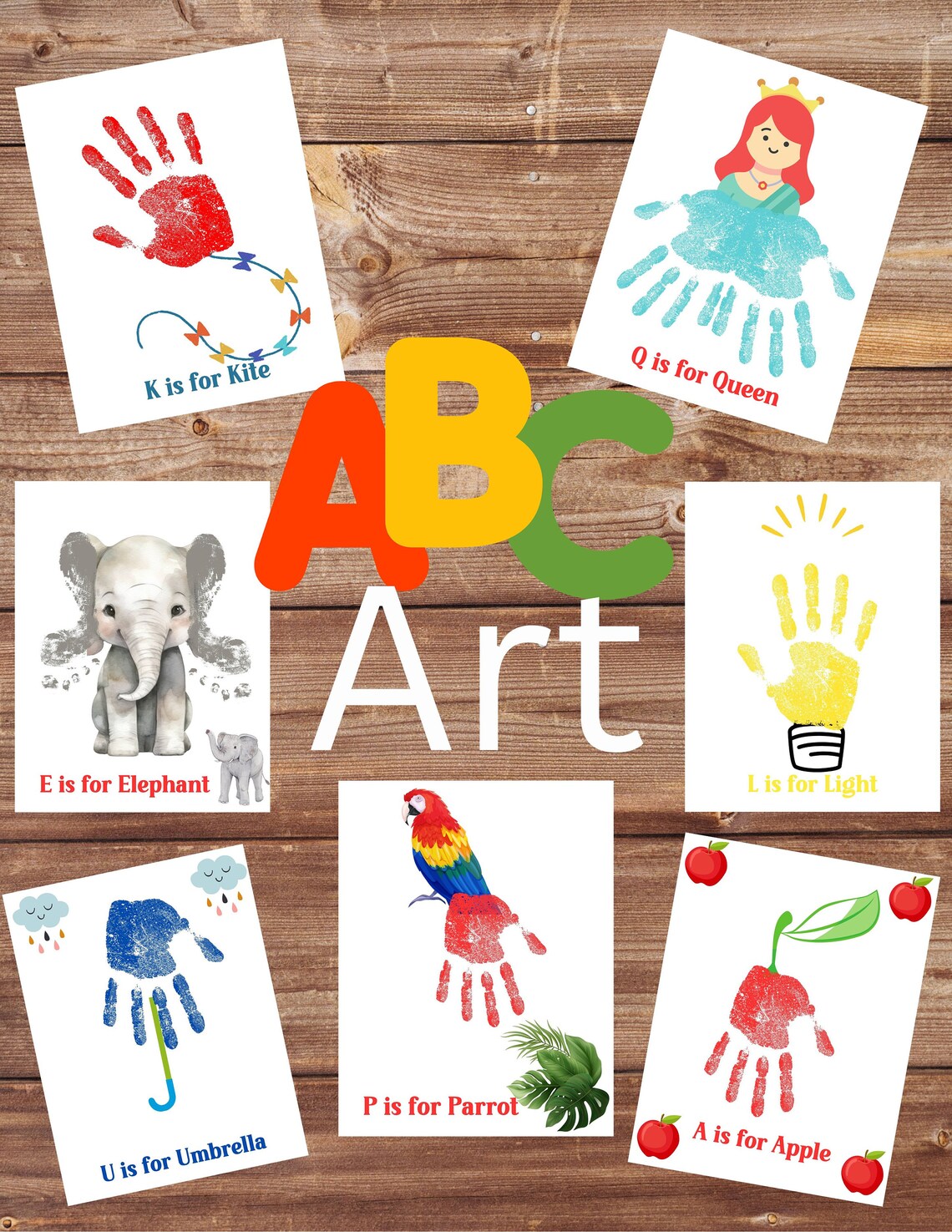 Alphabet Handprint Art Template|preschool ABC Art| Easy ABC Craft|abc ...