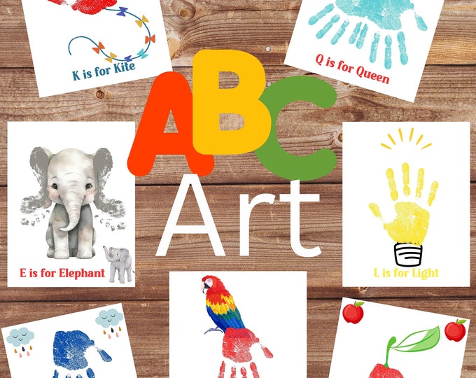 Alphabet Handprint Art Template|preschool ABC Art| Easy ABC Craft|abc ...