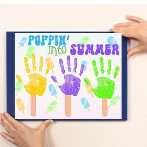 Summer Handprint Art Template|preschool Summer Art| Easy Summer Craft ...