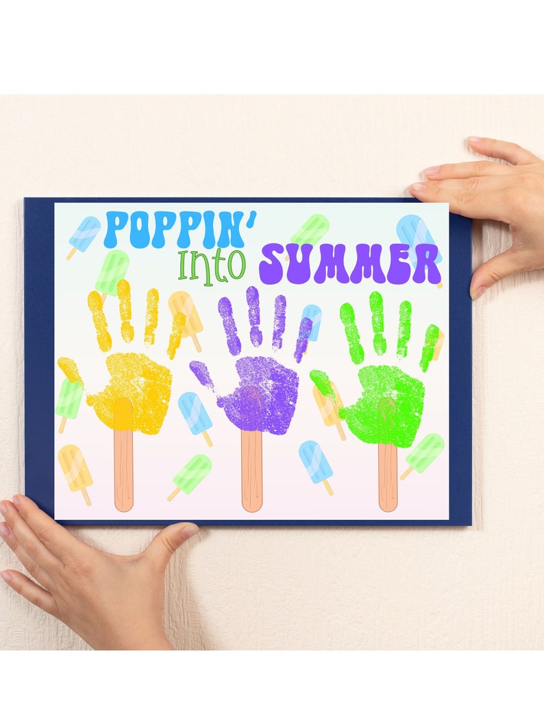 Summer Handprint Art Template|preschool Summer Art| Easy Summer Craft ...