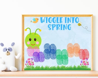 Spring Handprint Art Template|preschool Spring Art| Easy Spring Craft ...