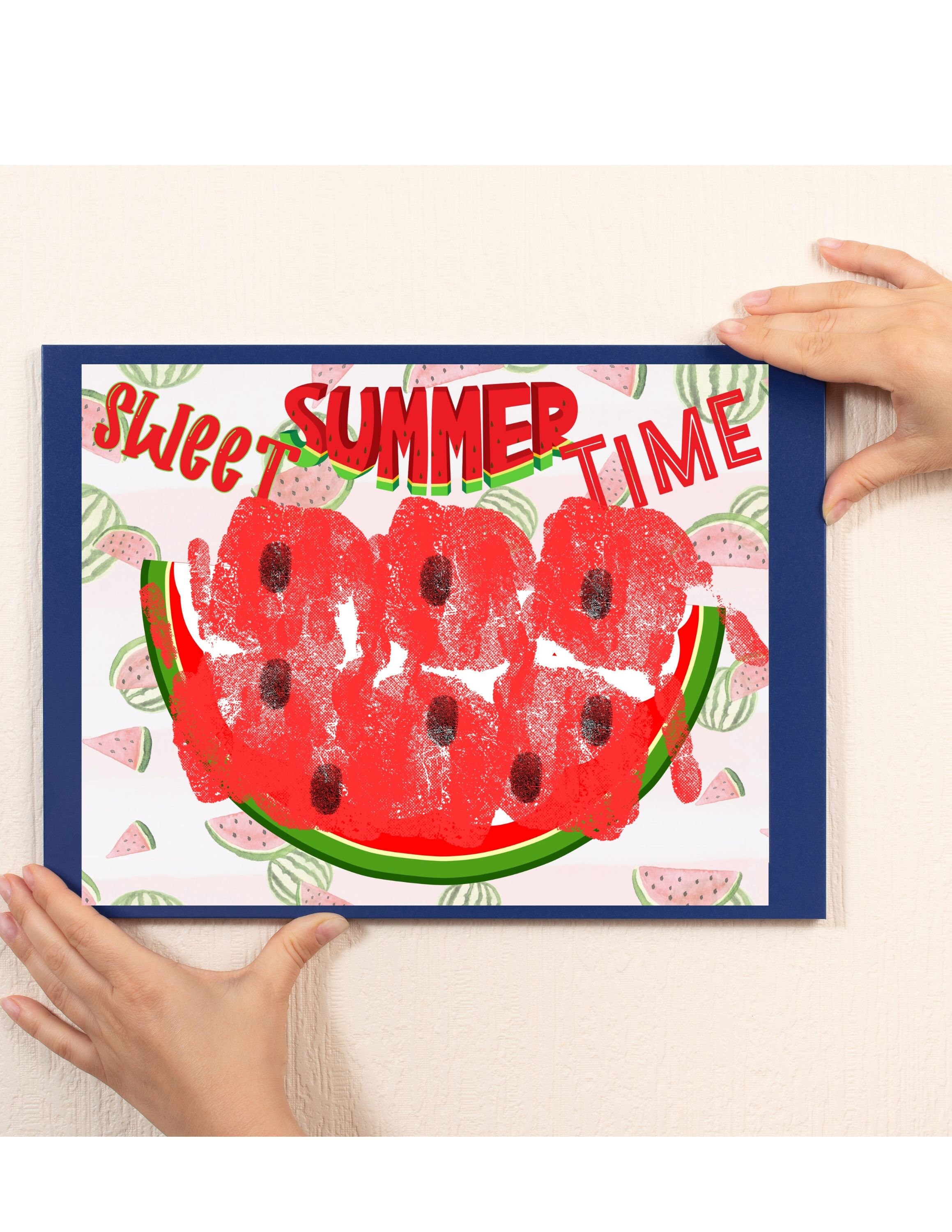 Summer Handprint Art Template|preschool Summer Art| Easy Summer Craft ...