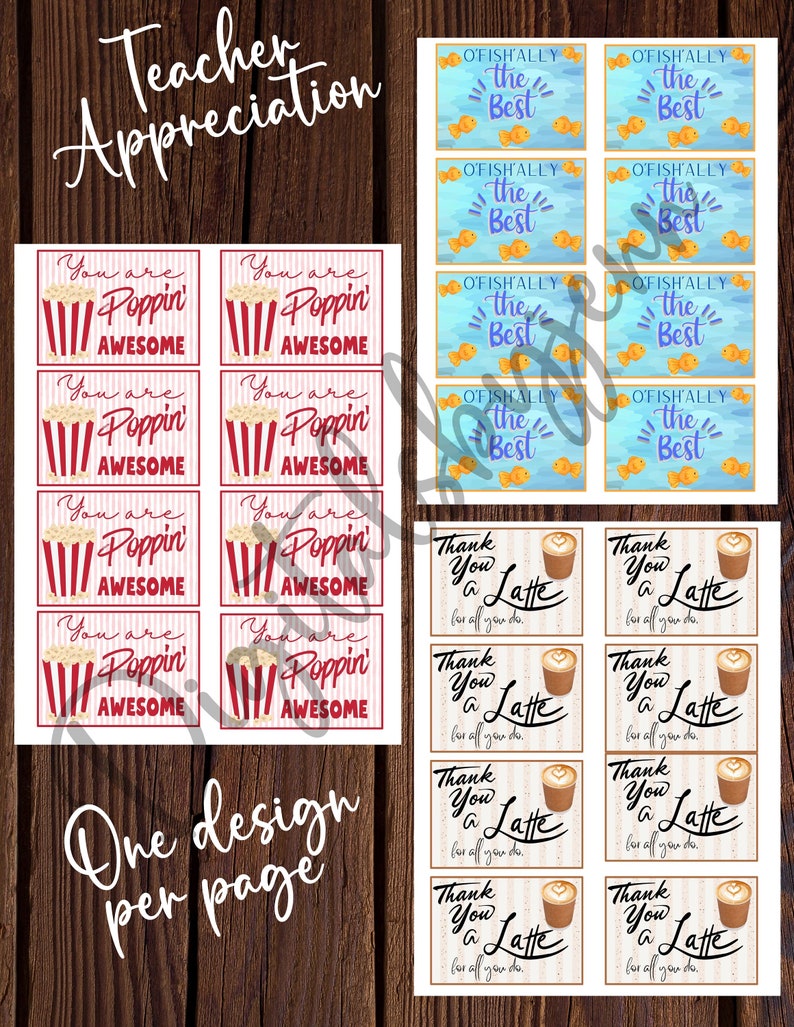 Teacher Appreciation Gift Tag|teacher Gift Tag Printable|gift Tag ...