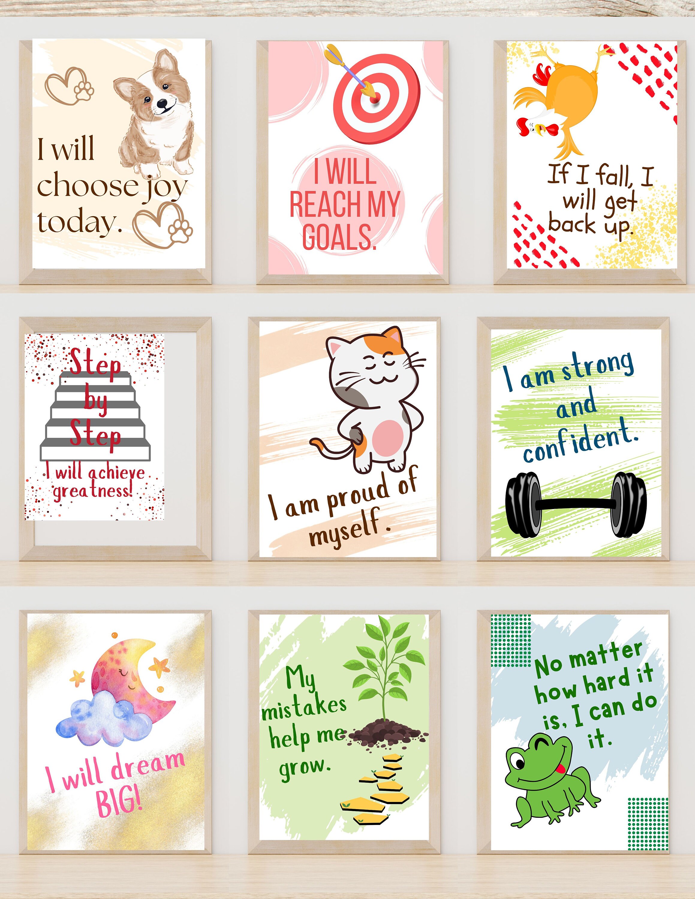 Classroom Affirmation Poster Set of 48, Positive Affirmation Posters ...