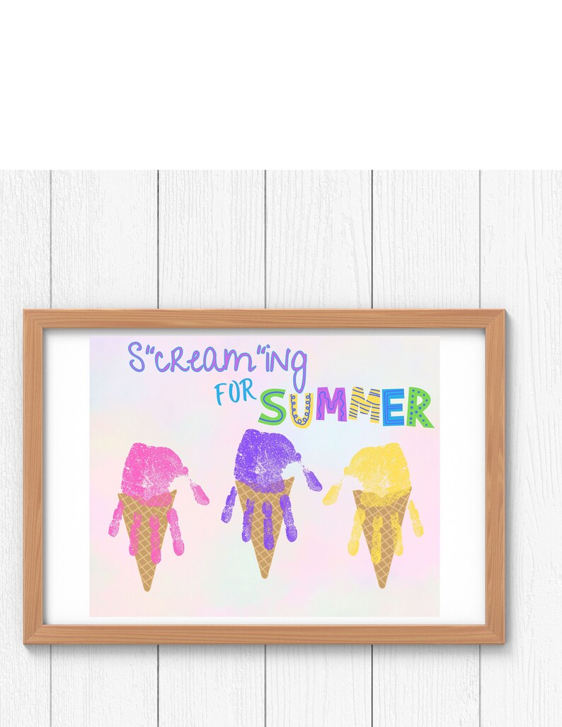 Summer Handprint Art Template|preschool Summer Art| Easy Summer Craft ...