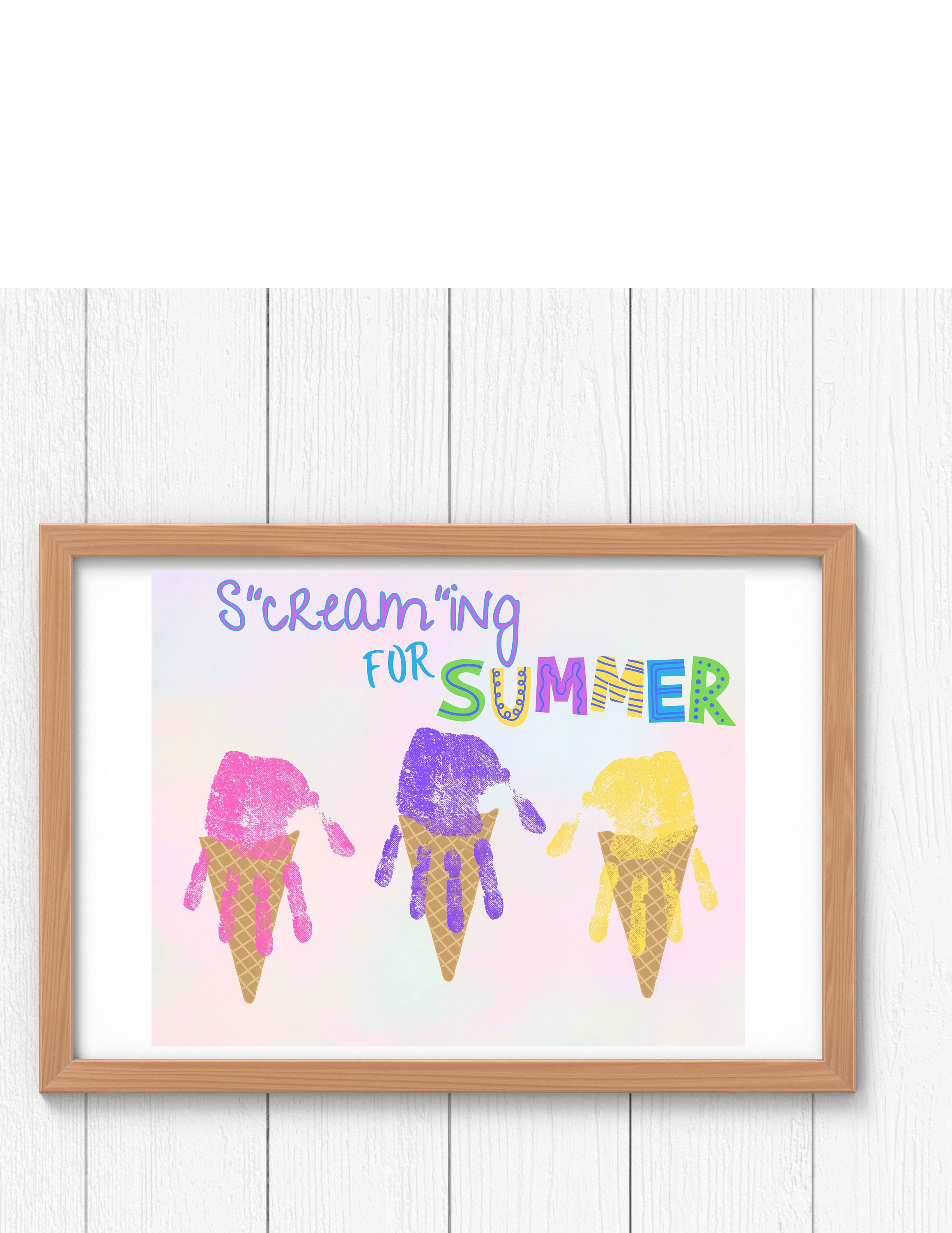 Summer Handprint Art Templatepreschool Summer Art Easy Summer ...