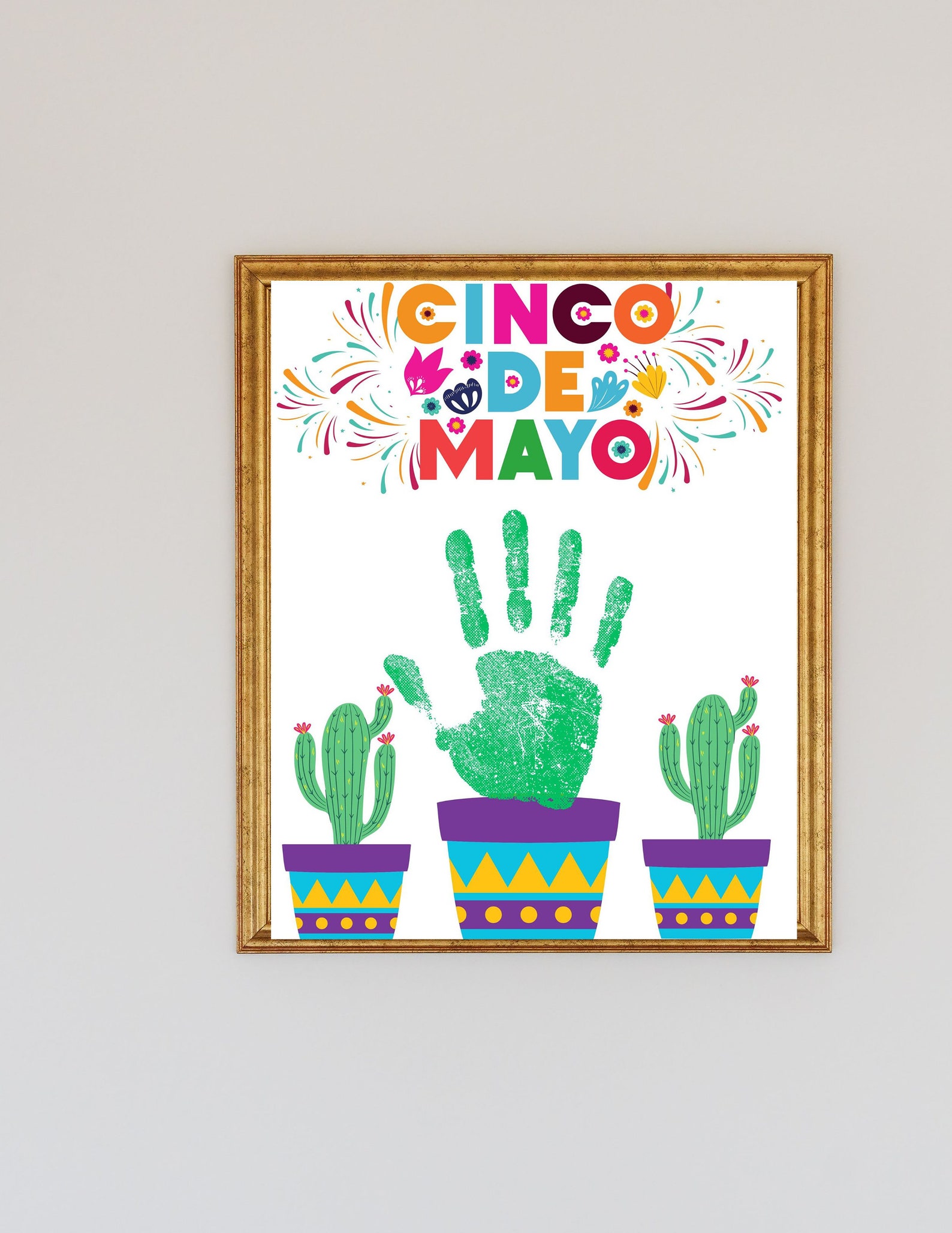 Cinco De Mayo Handprint Art Template|preschool Cinco De Mayo Art| Easy ...