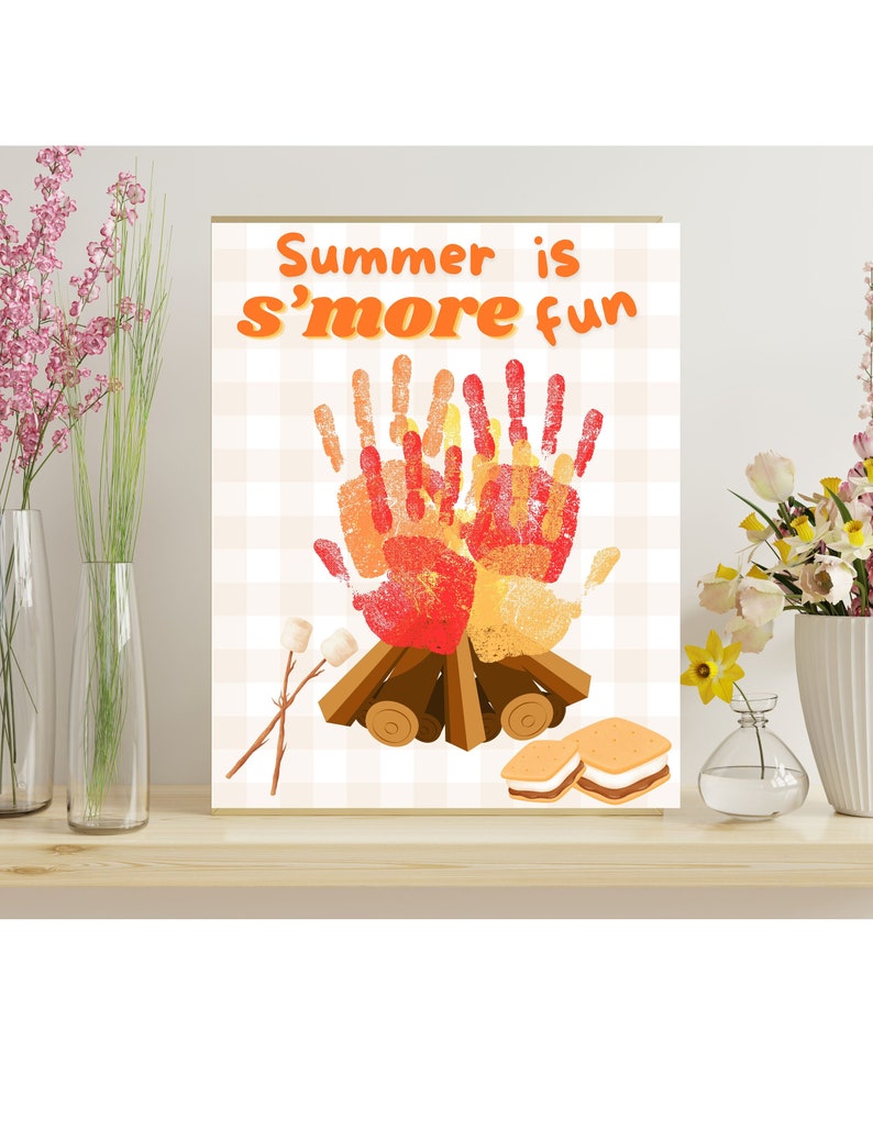 Summer Handprint Art Template|preschool Summer Art| Easy Summer Craft ...