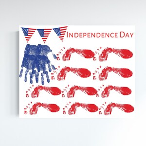 4th of July Handprint Art Template|preschool Summer Art| Easy Summer ...