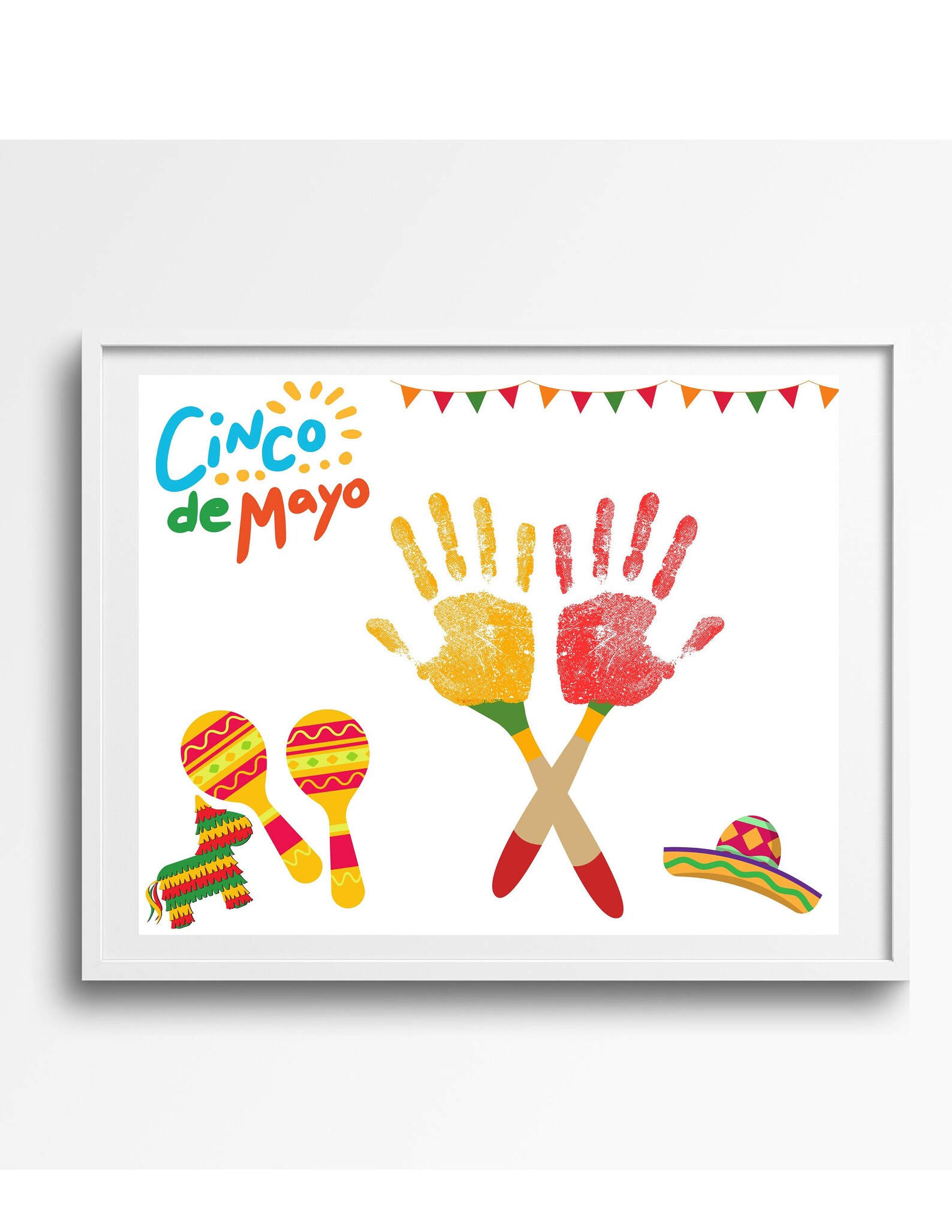 Cinco De Mayo Handprint Art Template|preschool Cinco De Mayo Art| Easy ...