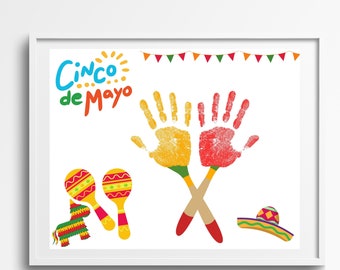 Cinco De Mayo Handprint Art Template|preschool Cinco De Mayo Art| Easy ...