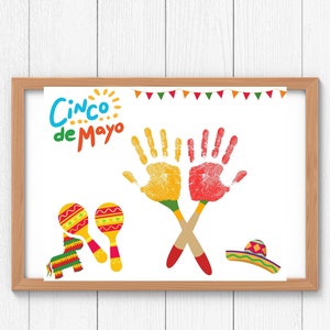 Cinco De Mayo Handprint Art Template|preschool Cinco De Mayo Art| Easy ...