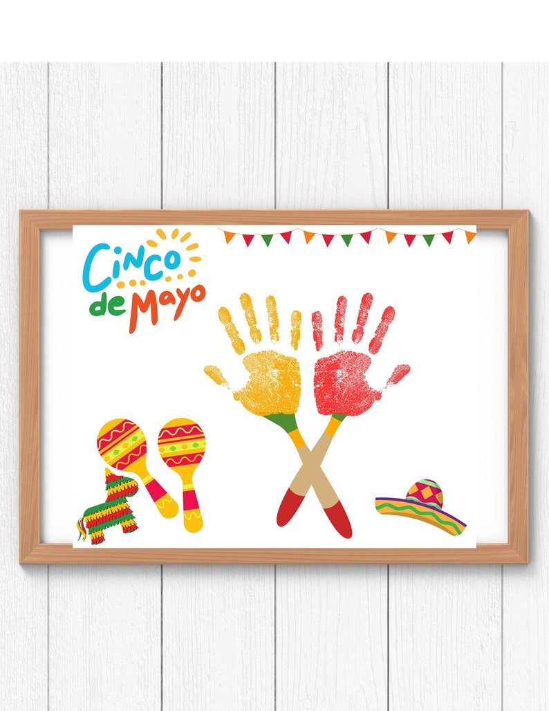 Cinco De Mayo Handprint Art Template|preschool Cinco De Mayo Art| Easy ...