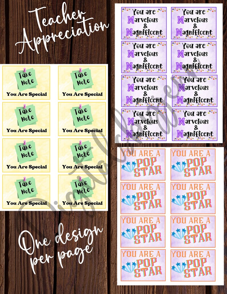 Teacher Appreciation Gift Tag|teacher Gift Tag Printable|gift Tag ...