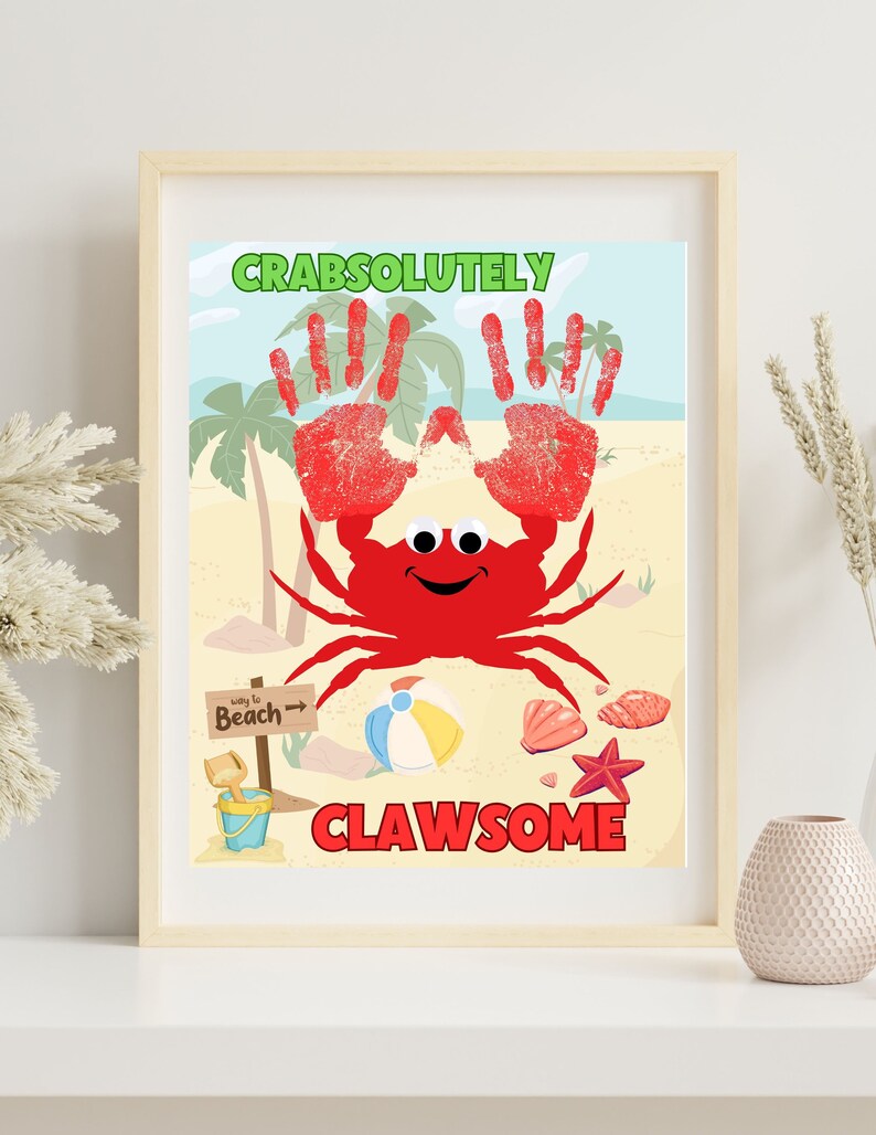 Summer Handprint Art Template|preschool Summer Art| Easy Summer Craft ...