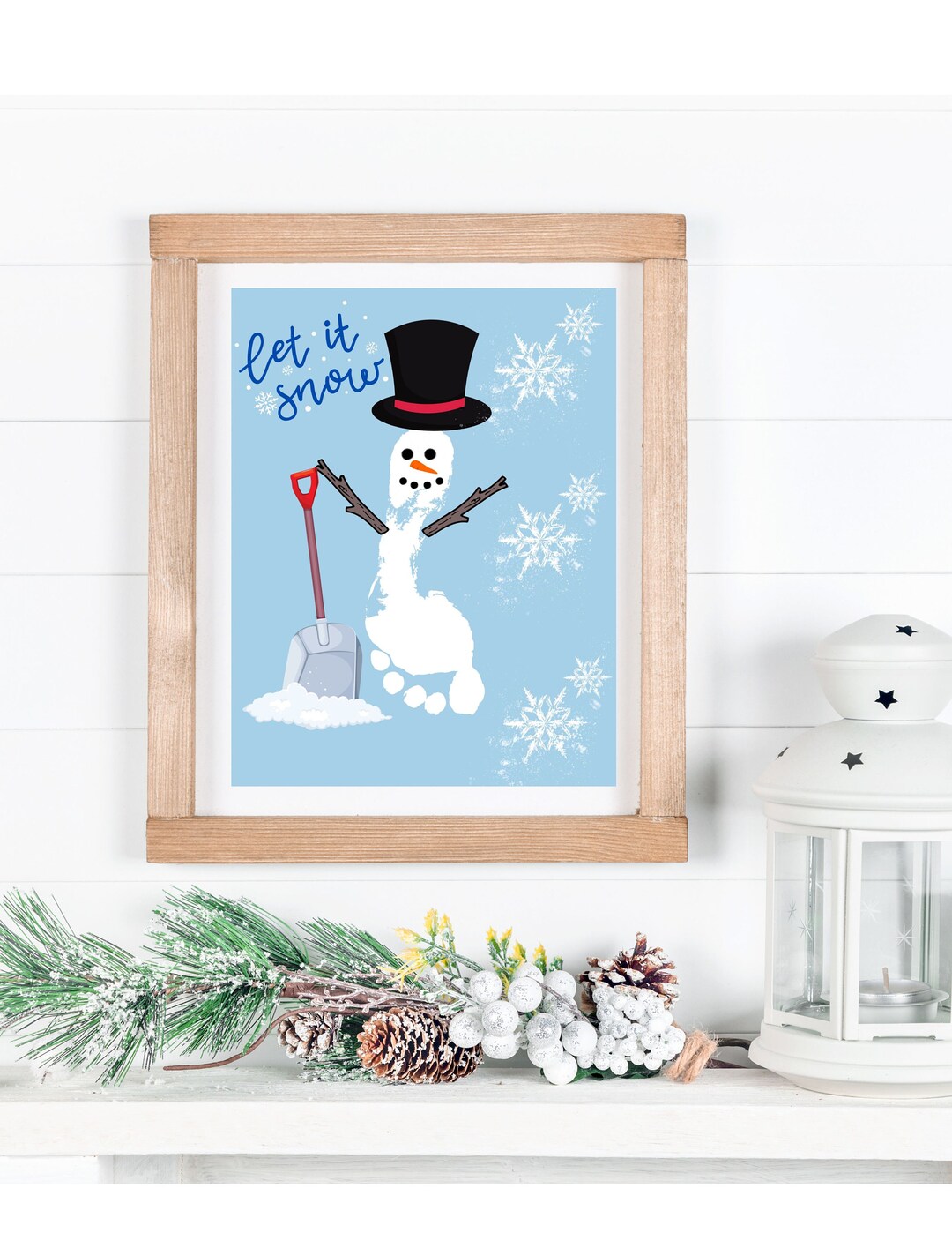 Winter Footprint Art Template|preschool Winter Art| Easy Winter Craft ...
