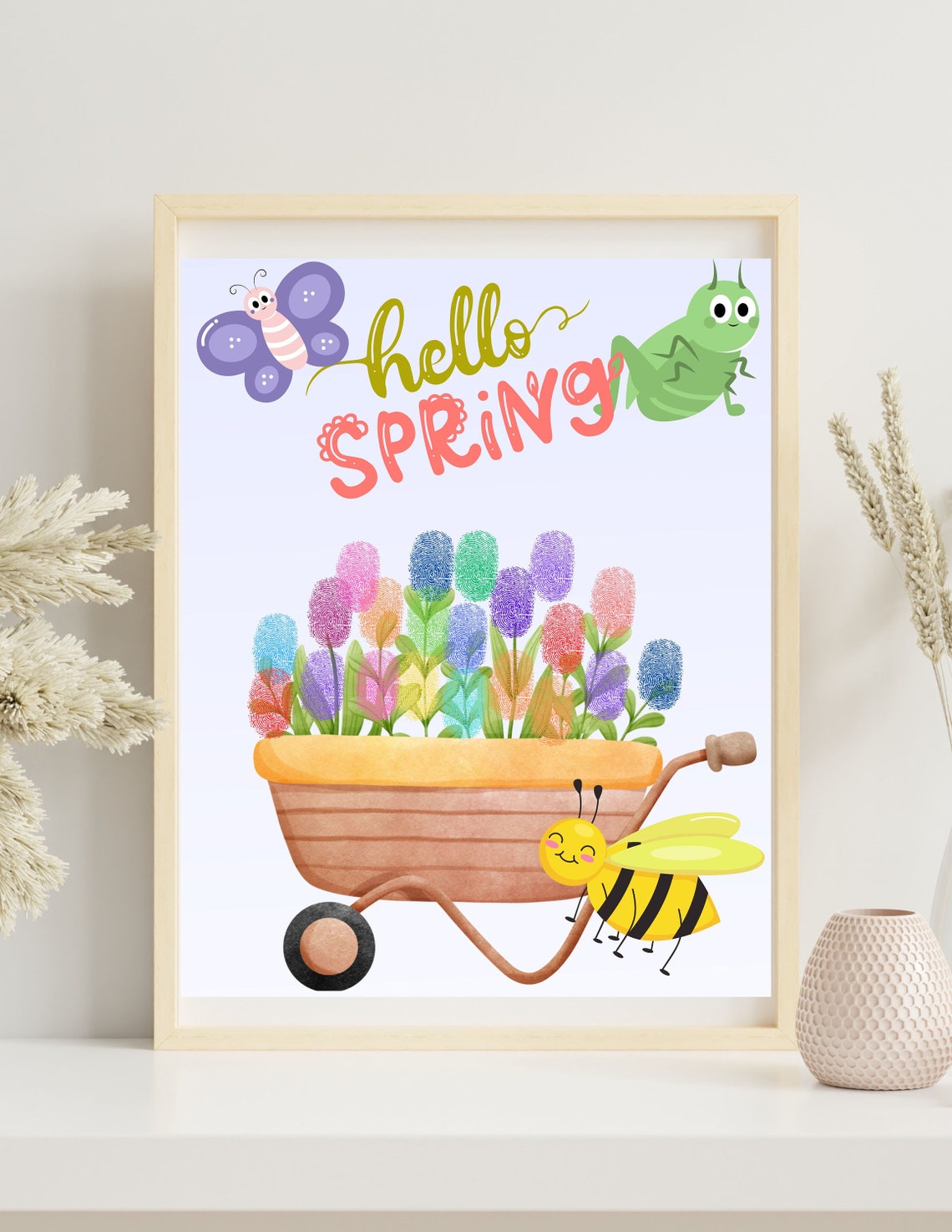 Spring Handprint Art Template|preschool Spring Art| Easy Spring Craft ...