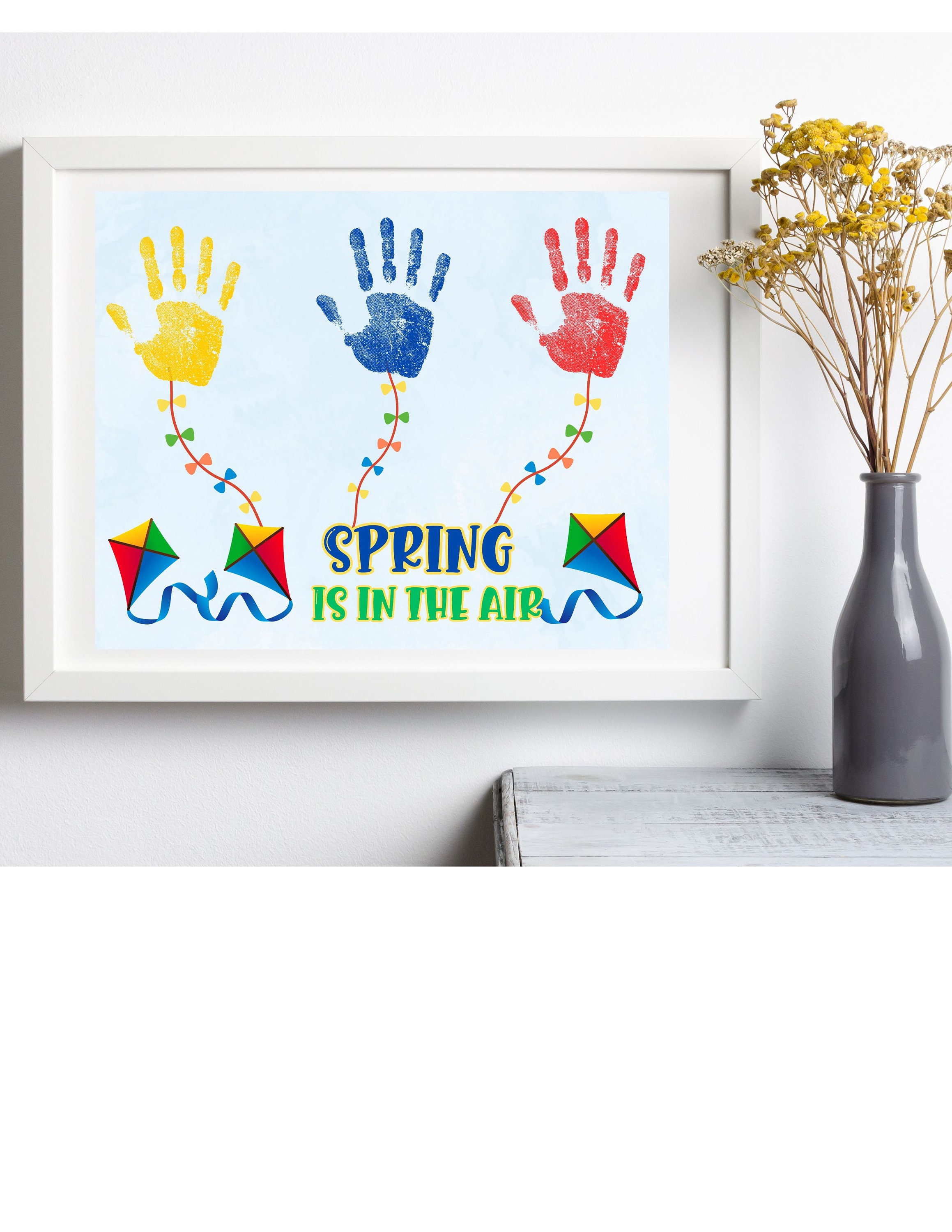 Spring Handprint Art Template|preschool Spring Art| Easy Spring Craft ...