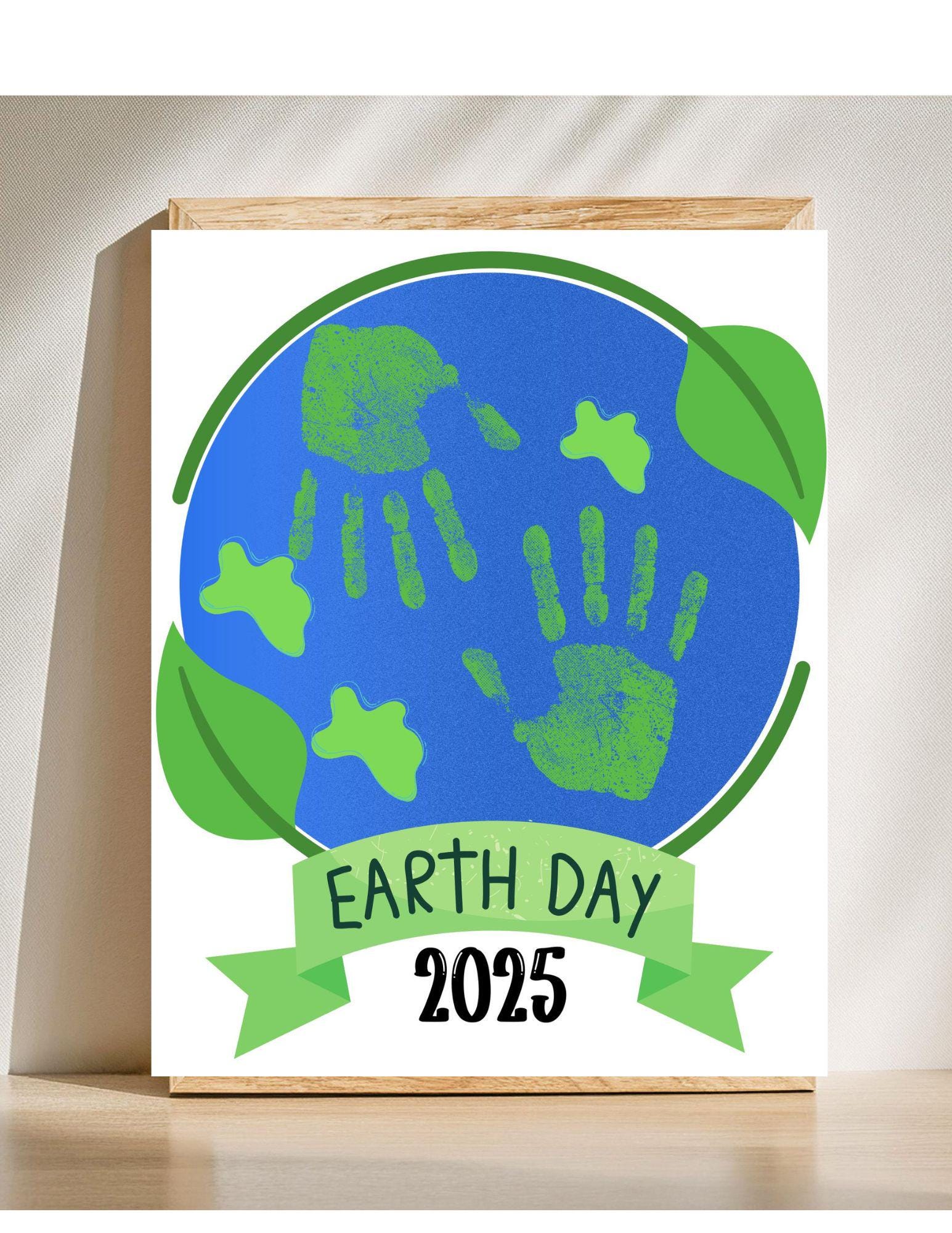 Earth Day 2025 Handprint Art Template|preschool Earth Day Art| Easy ...