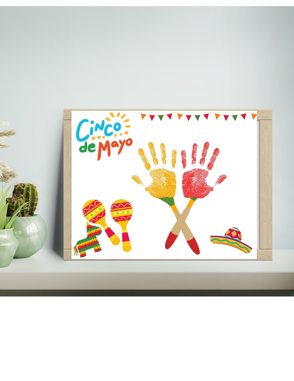 Cinco De Mayo Handprint Art Template|preschool Cinco De Mayo Art| Easy ...