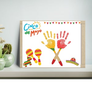 Cinco De Mayo Handprint Art Template|preschool Cinco De Mayo Art| Easy ...