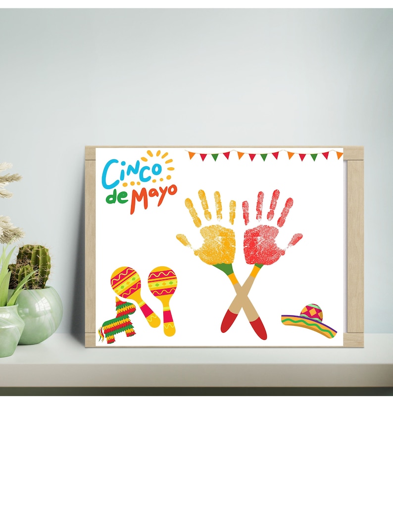 Cinco De Mayo Handprint Art Template|preschool Cinco De Mayo Art| Easy ...