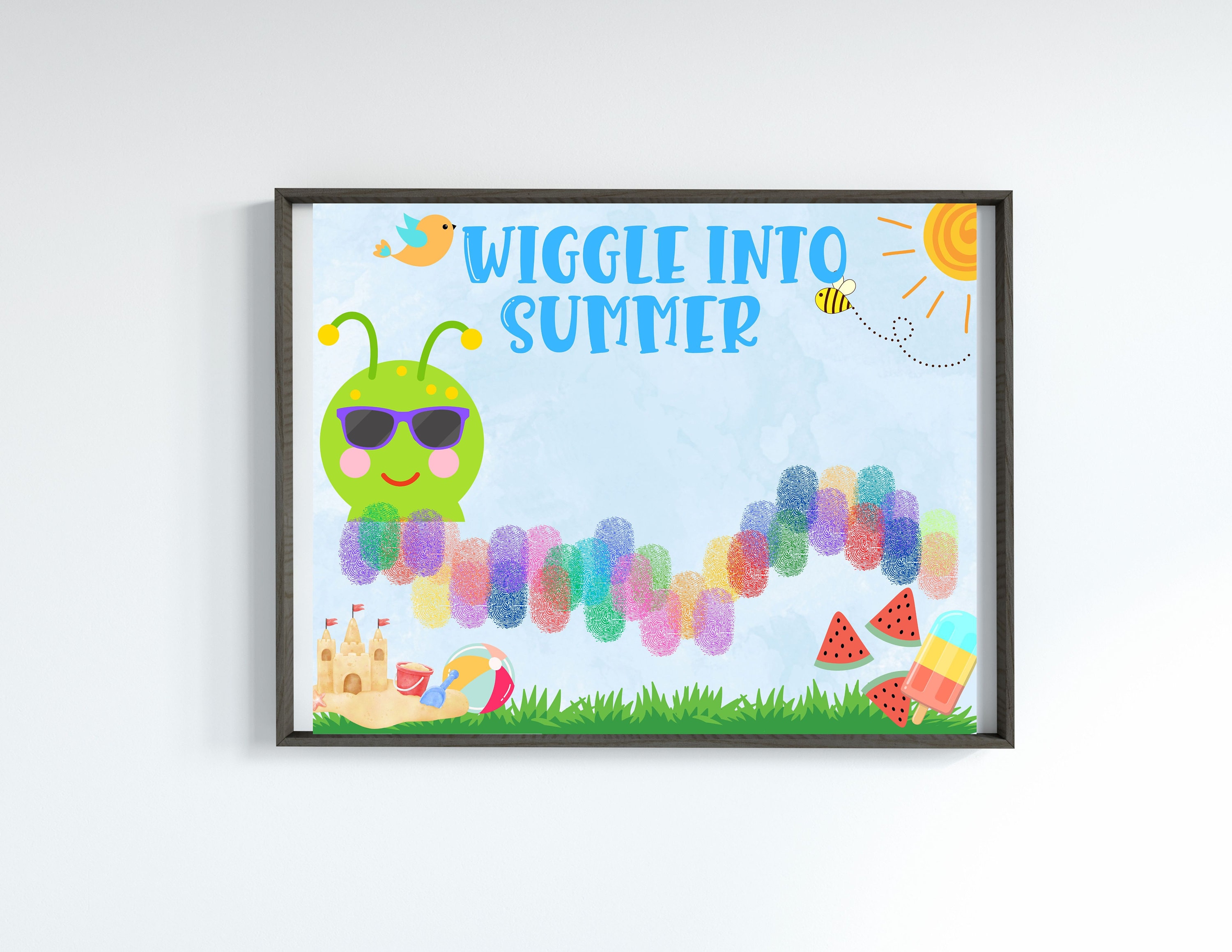 Summer Handprint Art Template|preschool Summer Art| Easy Summer Craft ...