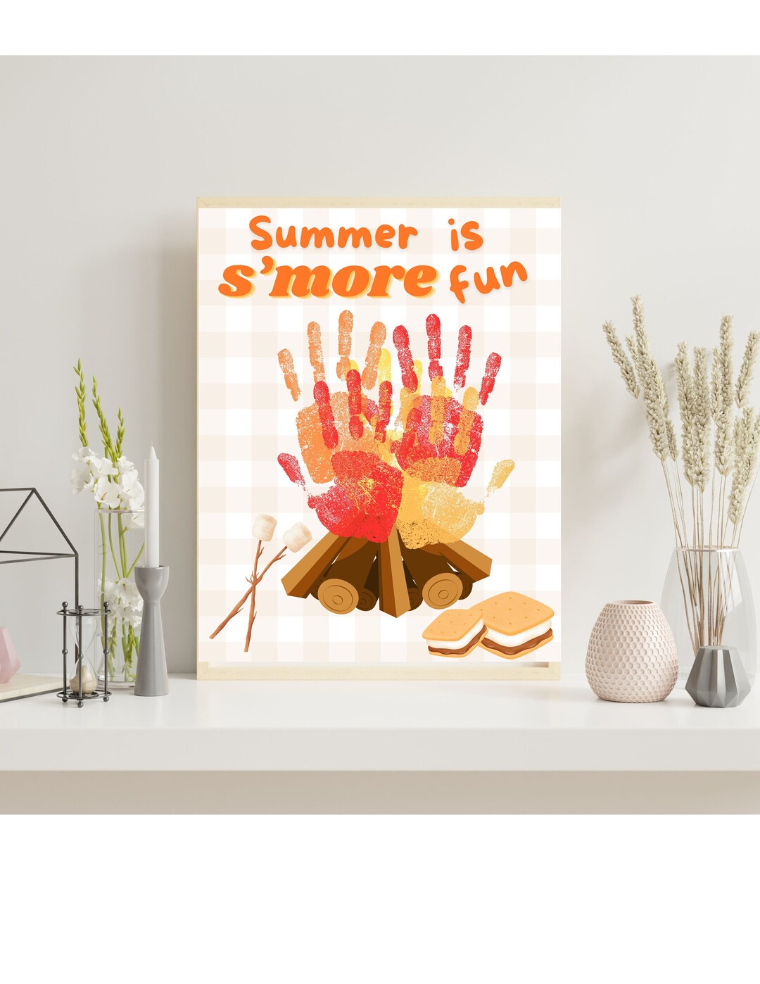 Summer Handprint Art Template|preschool Summer Art| Easy Summer Craft ...