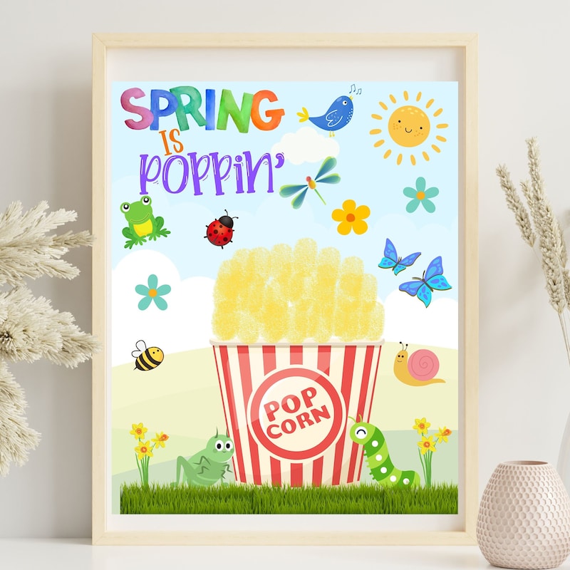 Spring Footprint Art - Etsy