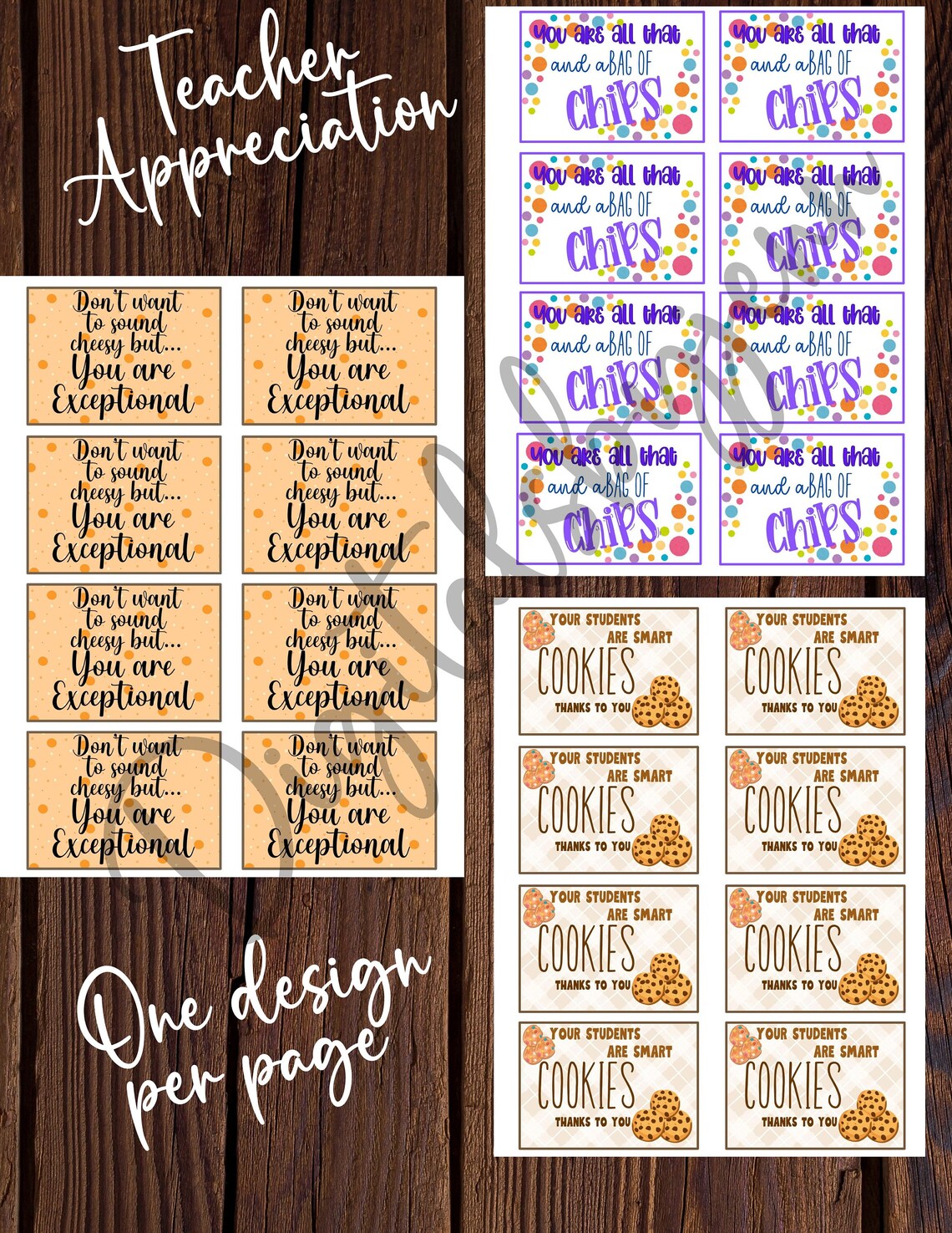 Teacher Appreciation Gift Tag|teacher Gift Tag Printable|gift Tag ...