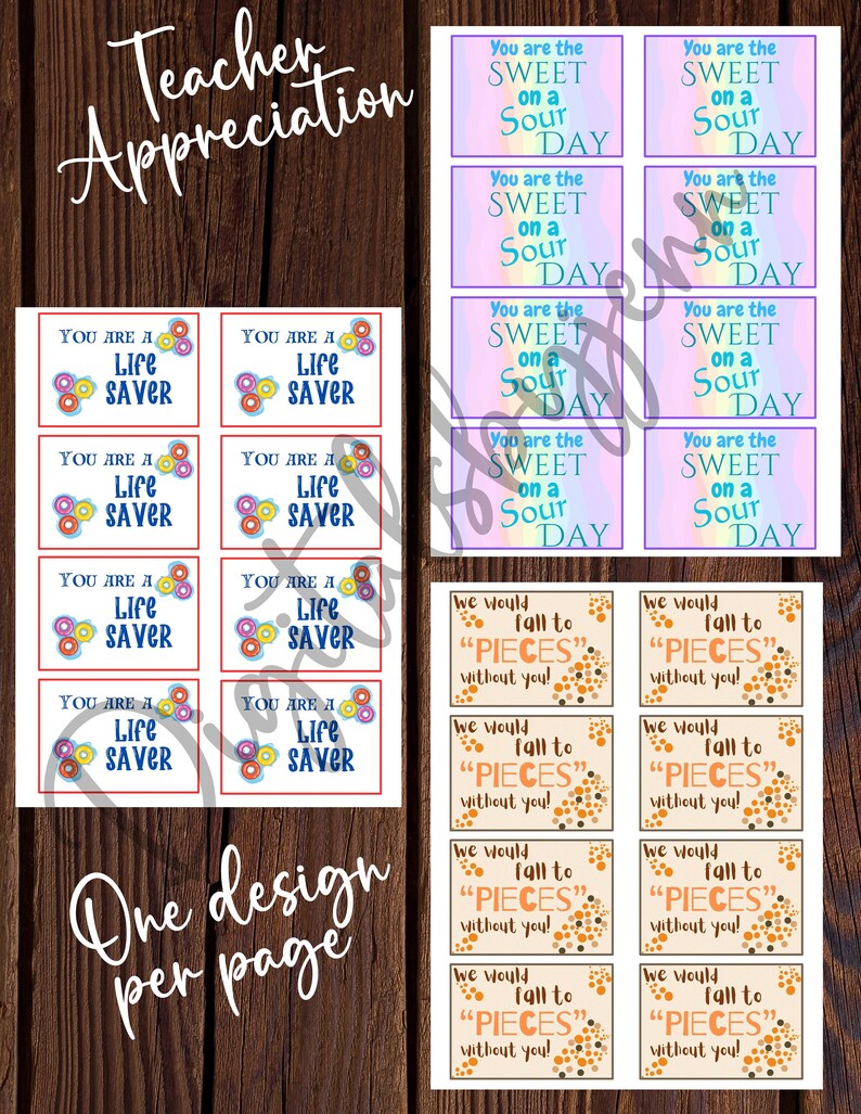 Teacher Appreciation Gift Tag|teacher Gift Tag Printable|gift Tag ...