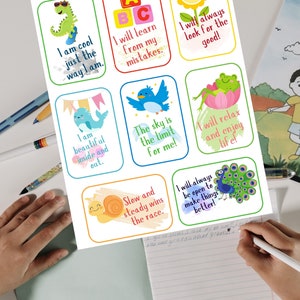 Kid's Affirmation Cards Set of 48, Positive Affirmation Cards Classroom ...
