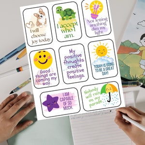 Kid's Affirmation Cards Set of 48, Positive Affirmation Cards Classroom ...