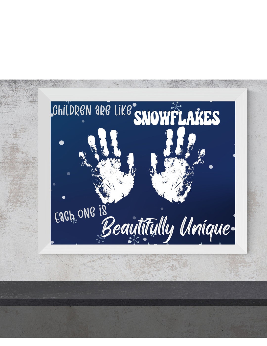 Winter Handprint Art Template|preschool Snowflake Art| Easy Winter ...