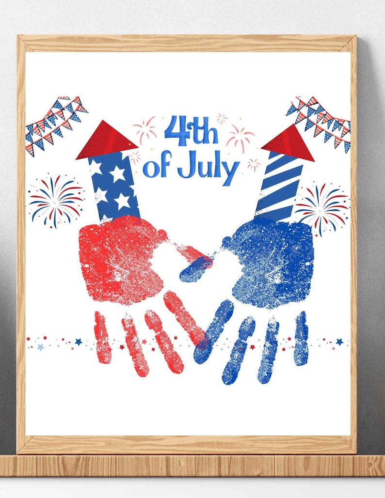 4th of July Handprint Art Template|preschool Summer Art| Easy Summer ...