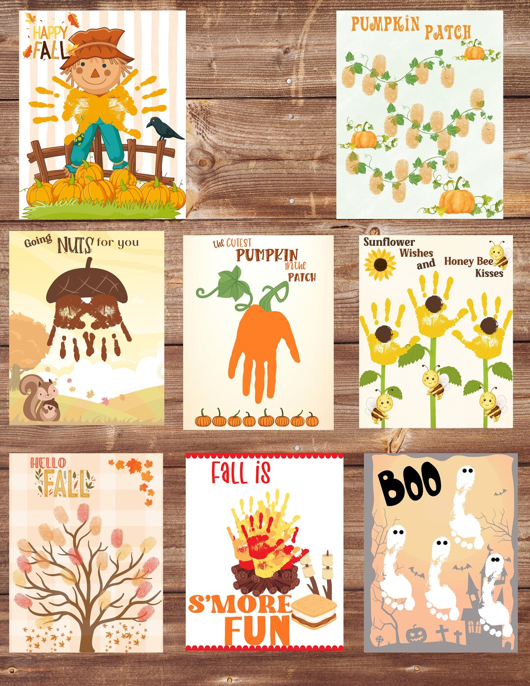 Fall Bundle of Craft Templatepreschool Fall Art Easy Fall - Etsy