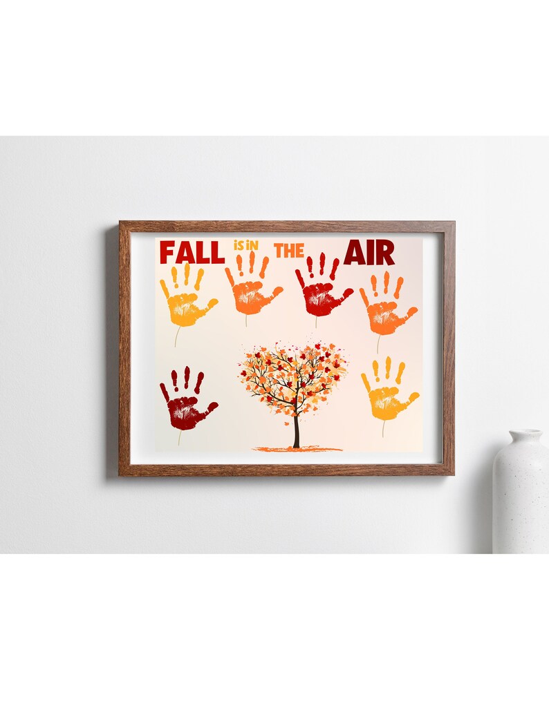 Fall Handprint Art Template|preschool Fall Art| Easy Fall Craft ...