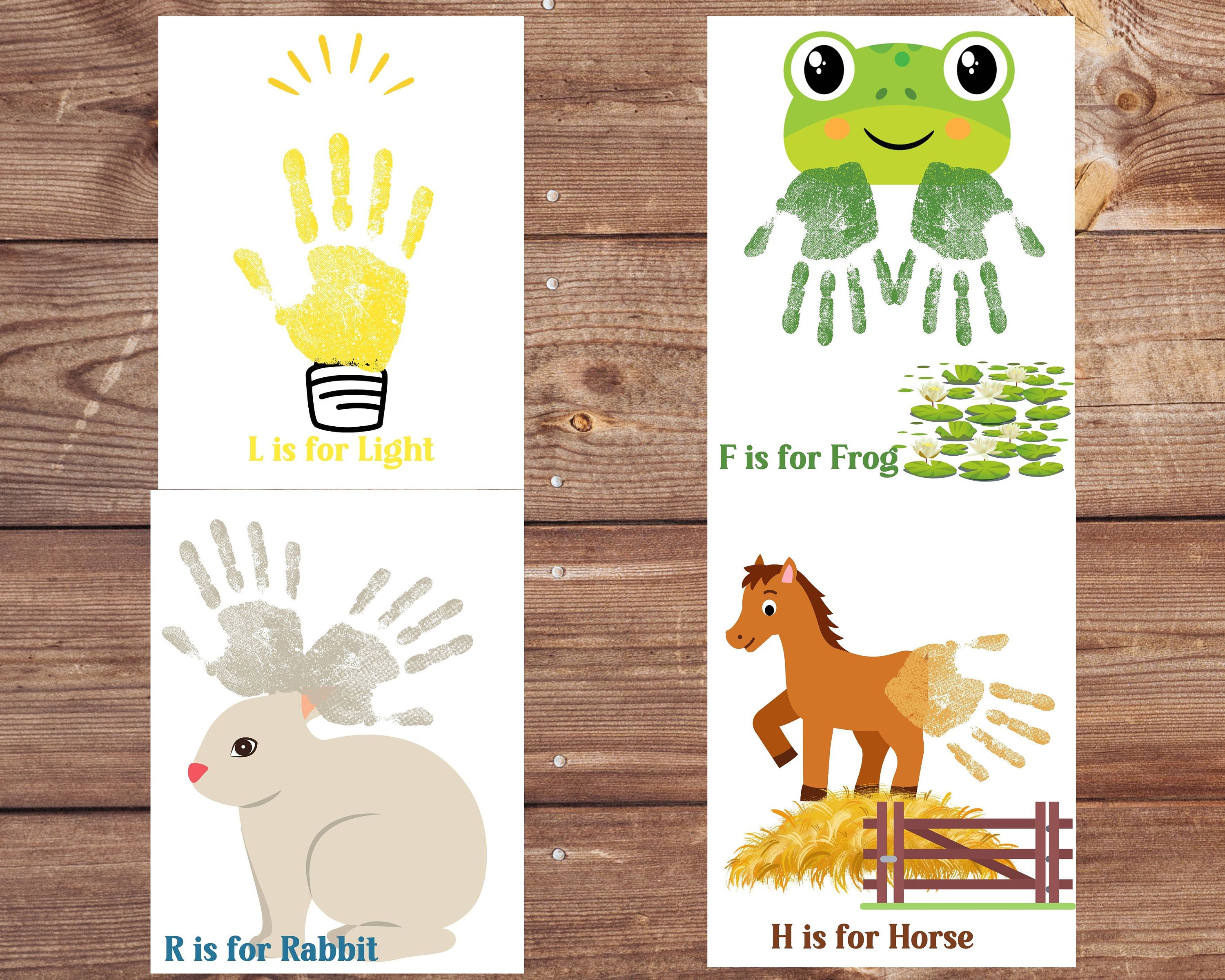 Alphabet Handprint Art Template|preschool ABC Art| Easy ABC Craft|abc ...