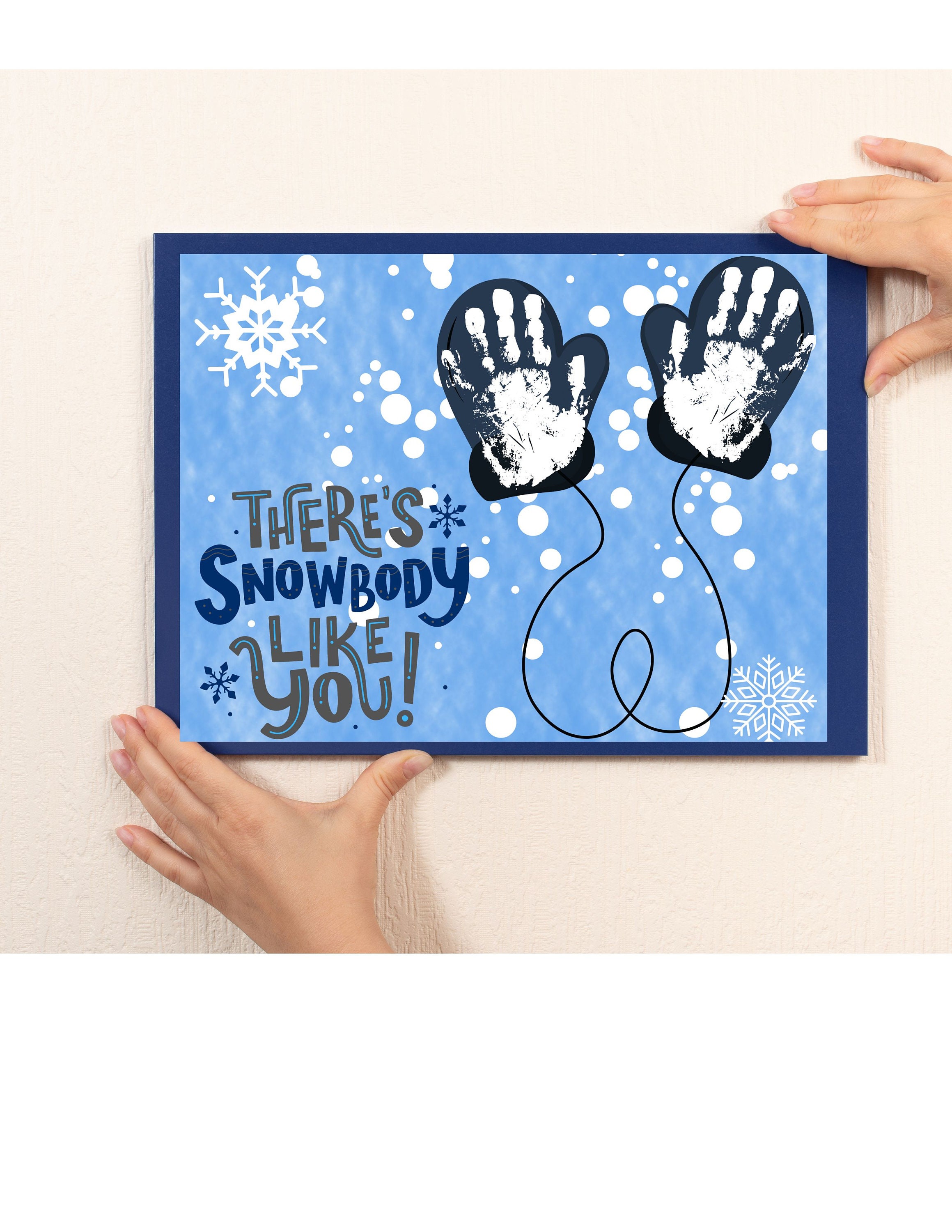 Christmas Handprint Art Templatepreschool Snowflake Art Easy Christmas ...