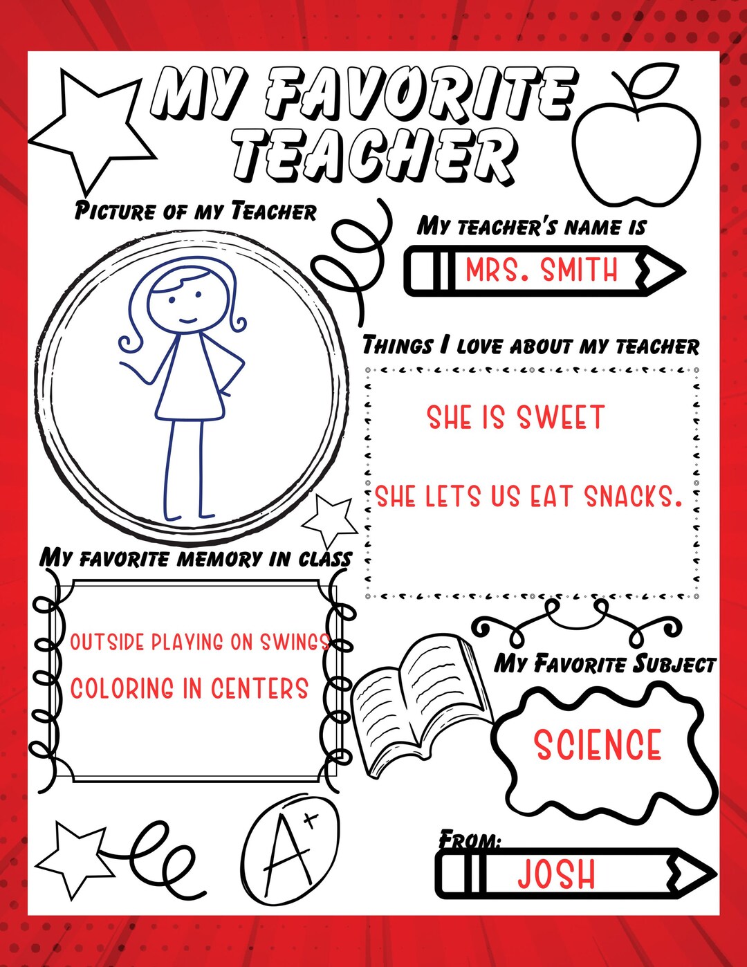 Teacher Appreciation Printable| Teacher Gift Download| Classroom ...