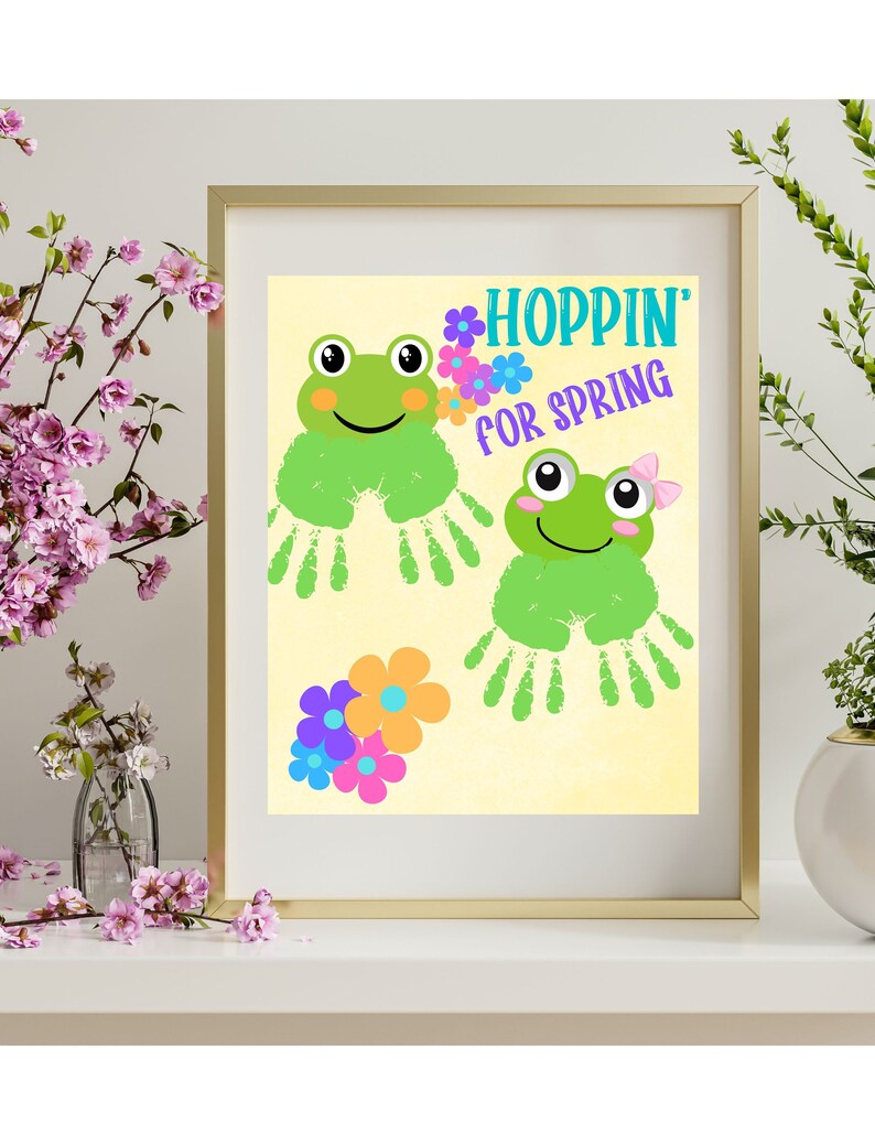 Spring Handprint Art Template|preschool Spring Art| Easy Spring Craft ...