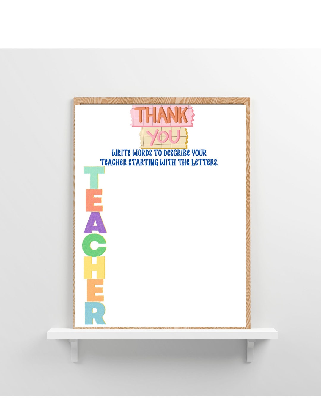 Teacher Appreciation Printable| Teacher Gift Download| Classroom ...