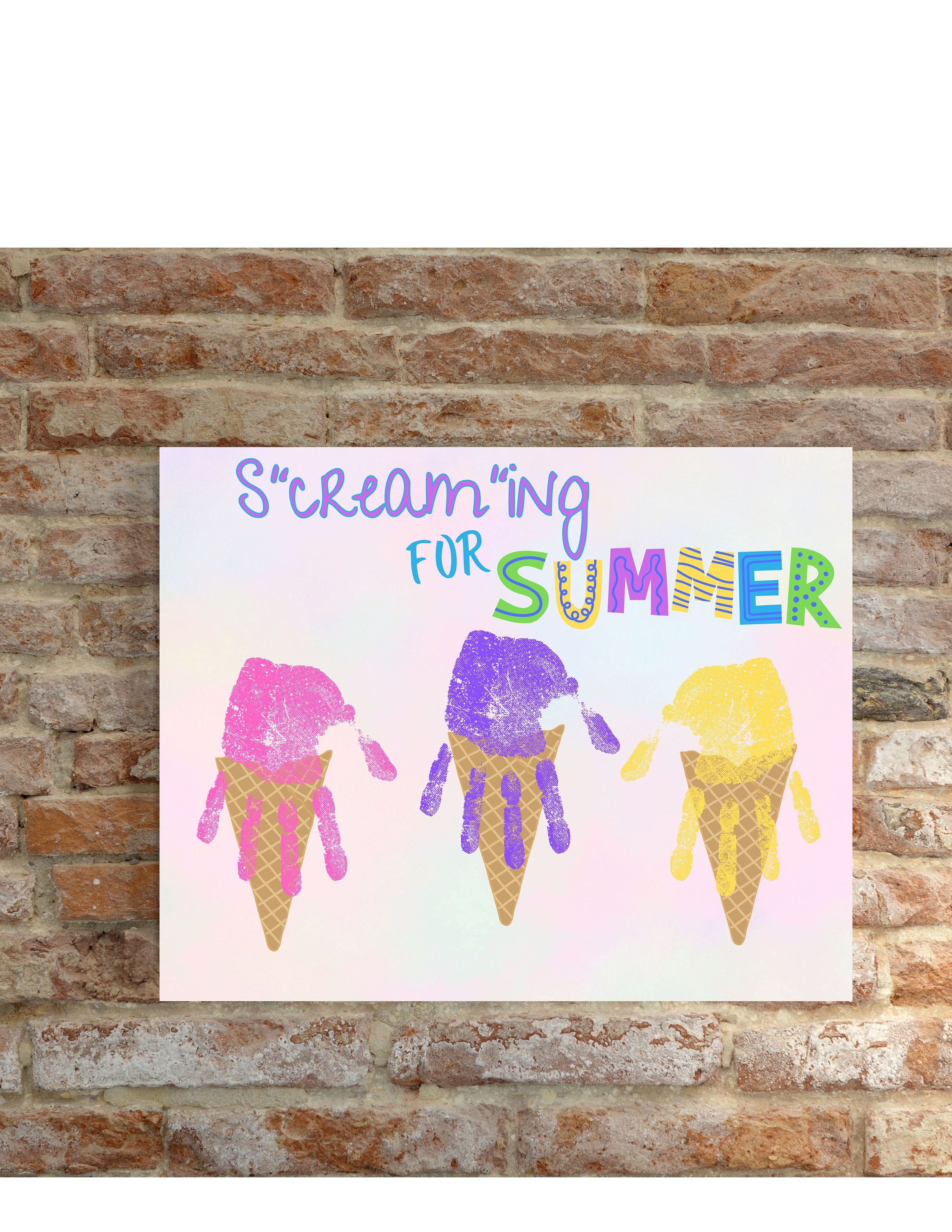 Summer Handprint Art Template|preschool Summer Art| Easy Summer Craft ...